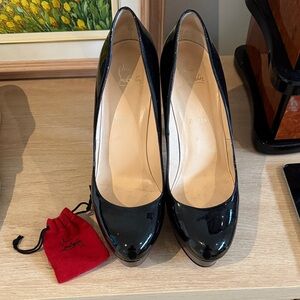 Christian Louboutin | Shoes | Christian Louboutin Glossy Black Heels ...